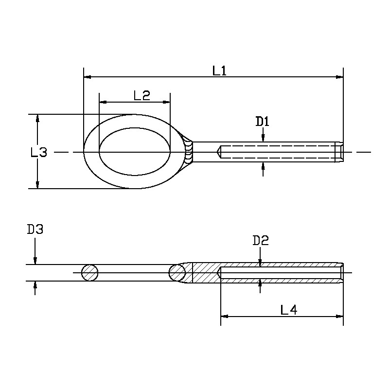 bw-651003 Blue Wave Rigging Swage Eye Welded 3mm bw-651003 651003