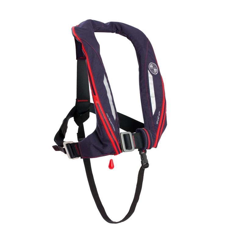 Ocean Safety Kru Sport 170 UM LifeJacket Auto Harness Navy lif7337 j160224