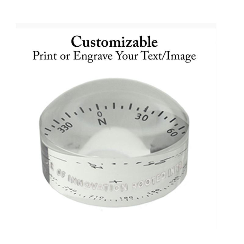 Weems & Plath Crystal Magnifier with Compass Rose X4 pla0003e j160224