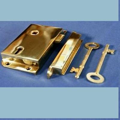 Davey Brass Rim Lock Vertical Right Hand 2.5" 3522/br/062/rh j160224