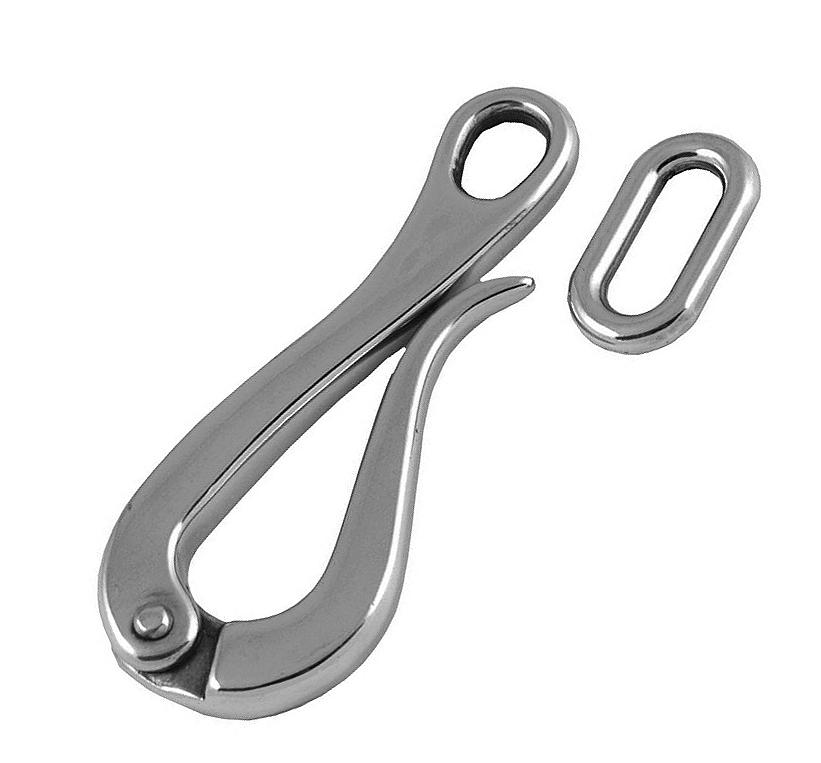 EDEC Stainless Steel Pelican Hook & Ring 100mm 101120 j160224