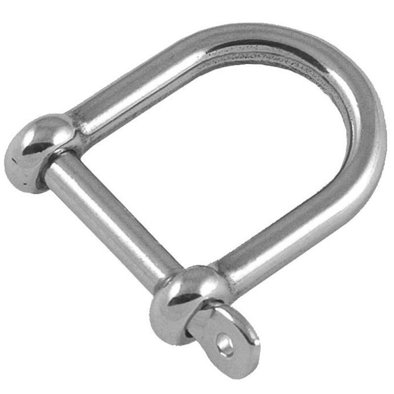 EDEC Stainless Wide D Forged Pin Shackle 10 mm 626110 j160224