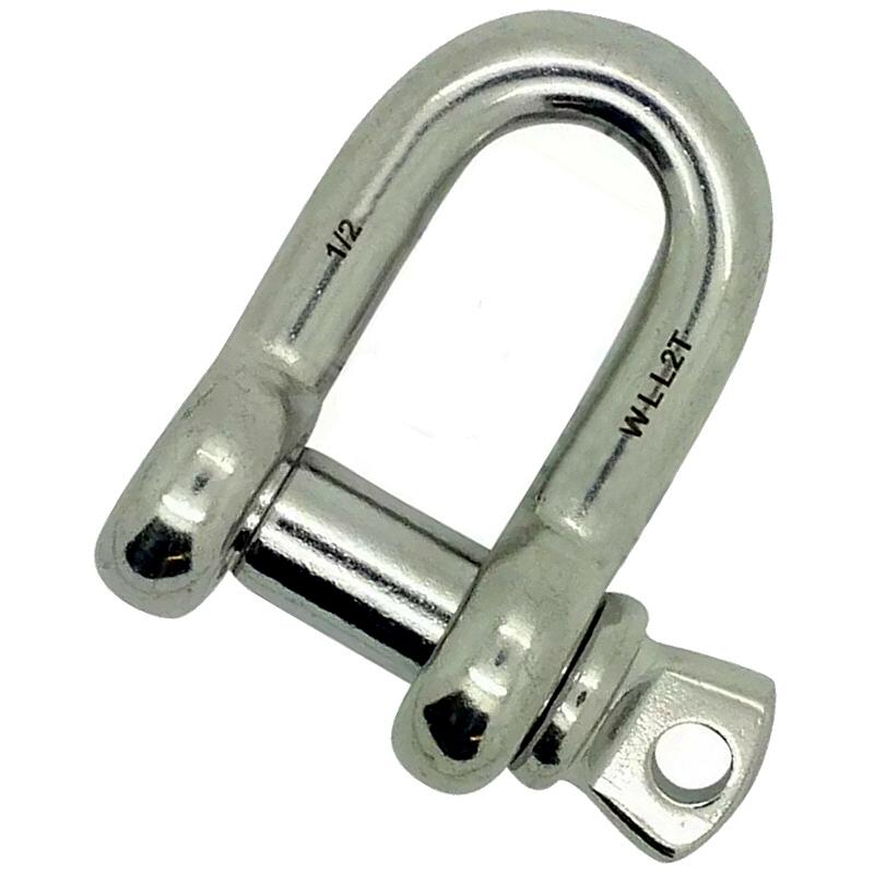 EDEC Standard Load Rated Stainless Steel D Shackles 6mm 651008 j160224