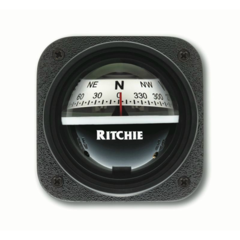 Ritchie Explorer Yacht Compass Bulkhead Mount Black White Face ! v-537w ...