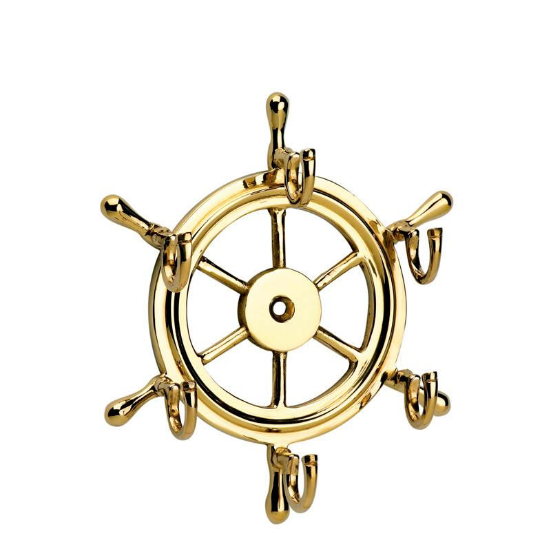 Ship's Wheel Key Holder Brass 4283 j160224