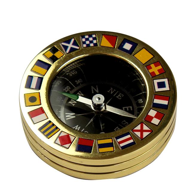 Code Flag Compass Paperweight 4318 j160224