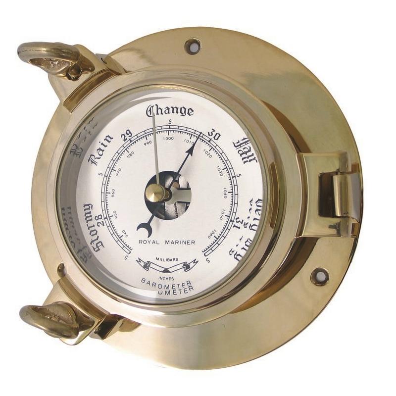 Meridian Zero Small Porthole Barometer Brass 18073 j160224