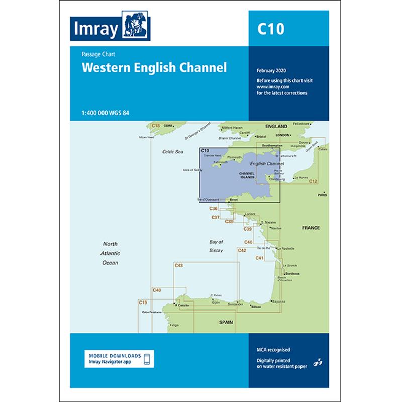 Imray Chart C10 Western English Channel Passage Chart - c10 c10 j160224
