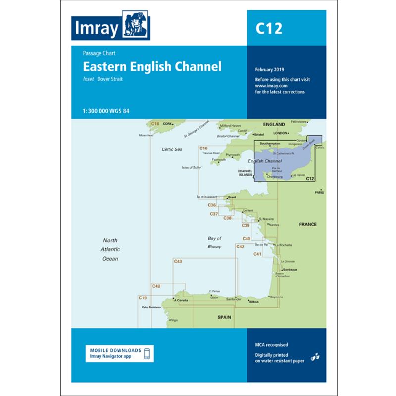 Imray Chart C12 Eastern English Channel Passage Chart - c12 c12 j160224