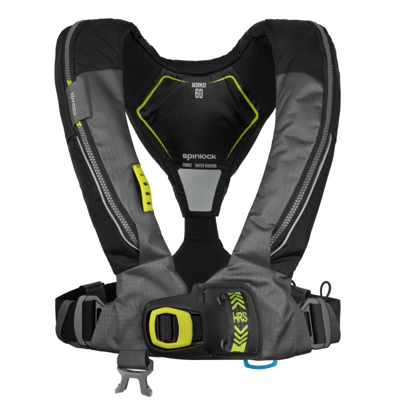 Spinlock Deckvest 6D 275N With Fitted HRS System Charcoal & Black dw-ljh6d-a275-hrs j160224