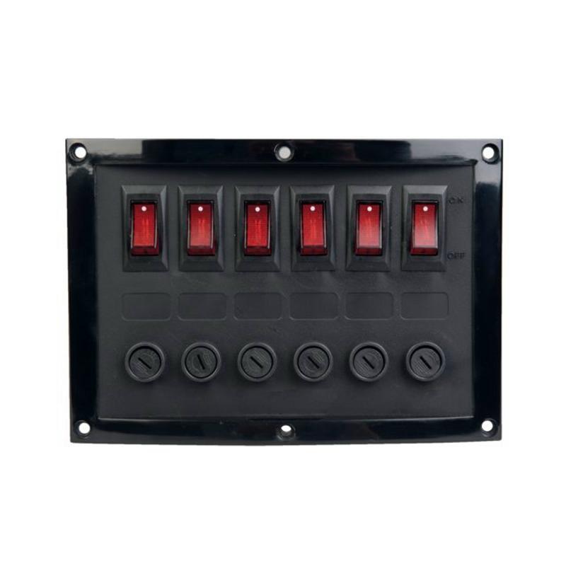 Switch Panel 6-Fuses Black 14.577.026 j160224