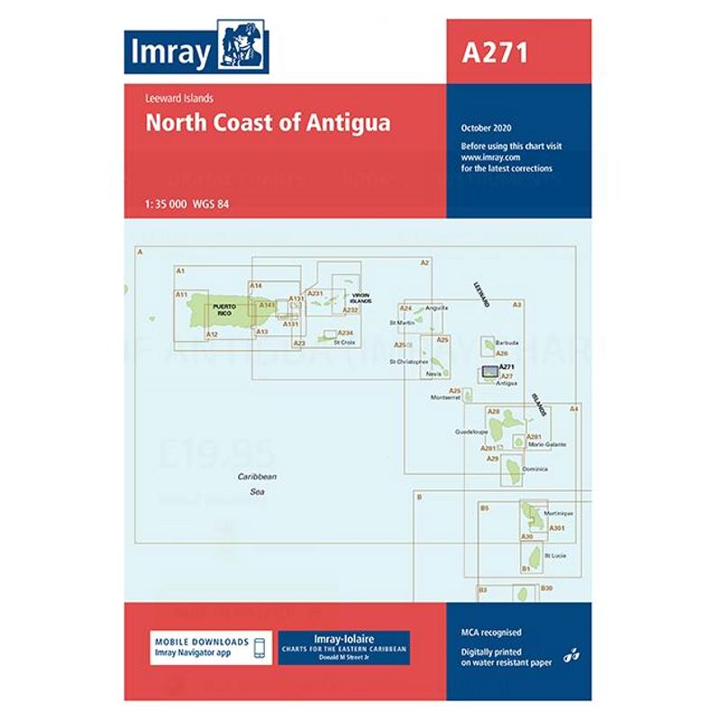 Imray Chart A271 North Coast of Antigua a271 j160224