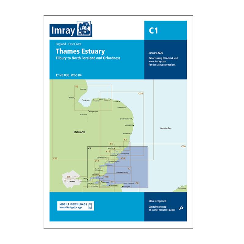 Imray Chart C1 Thames Estuary - c01 c01 j160224