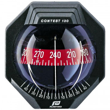 Plastimo Contest 130 Compass 10-25 Degree Tilted Bulkhead Black with ...