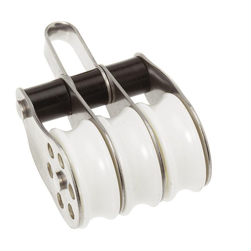 Barton Stainless Plain Sheave Block Triple Fixed Eye 35 mm 95230 j160224