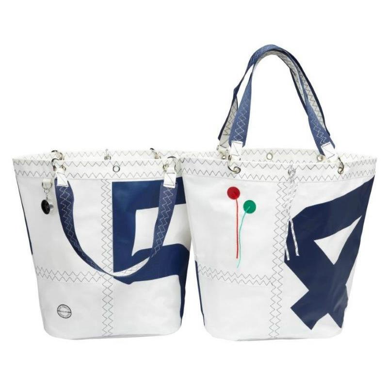 Sail Cloth Shopping Bag Sea Girl Navy tm1010-1