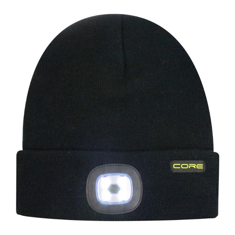 Core Rechargeable LED Beanie Hat Black 6301