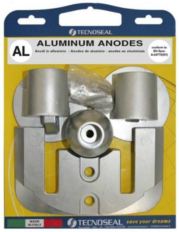 Tecnoseal Mercruiser Bravo 3 2004+ Aluminium Anode Kit kitbravoiii-04al ...