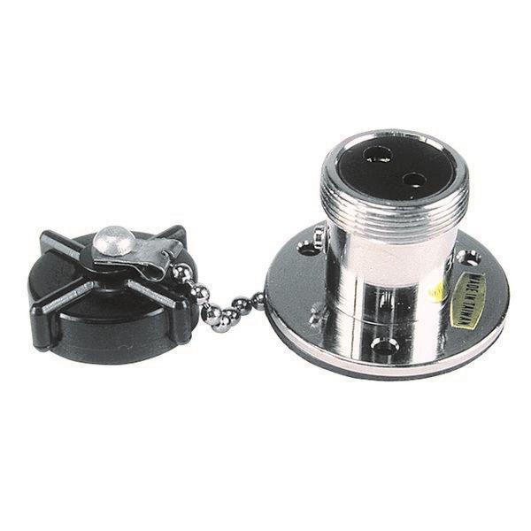 Deck Socket 3A Chrome Plated Brass 2 Pin 14.510.002 j160224