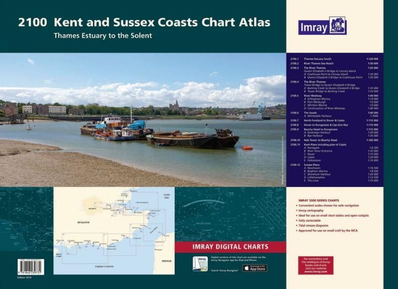 Imray Chart 2100 Kent and Sussex Coast Chart Atlas - 2100 2100 j160224
