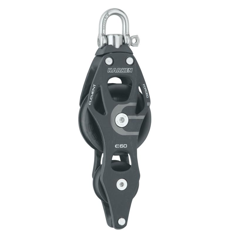 Harken Aluminium Element Fiddle Block With Swivel and Becket 60 mm 6263 ...