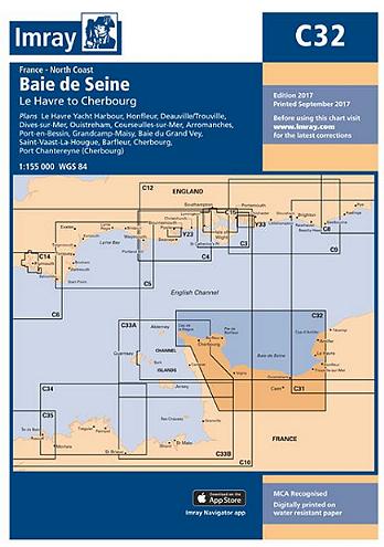 Imray Chart C32 Baie De Seine - Le Havre to Cherbourg - c32 c32 j160224