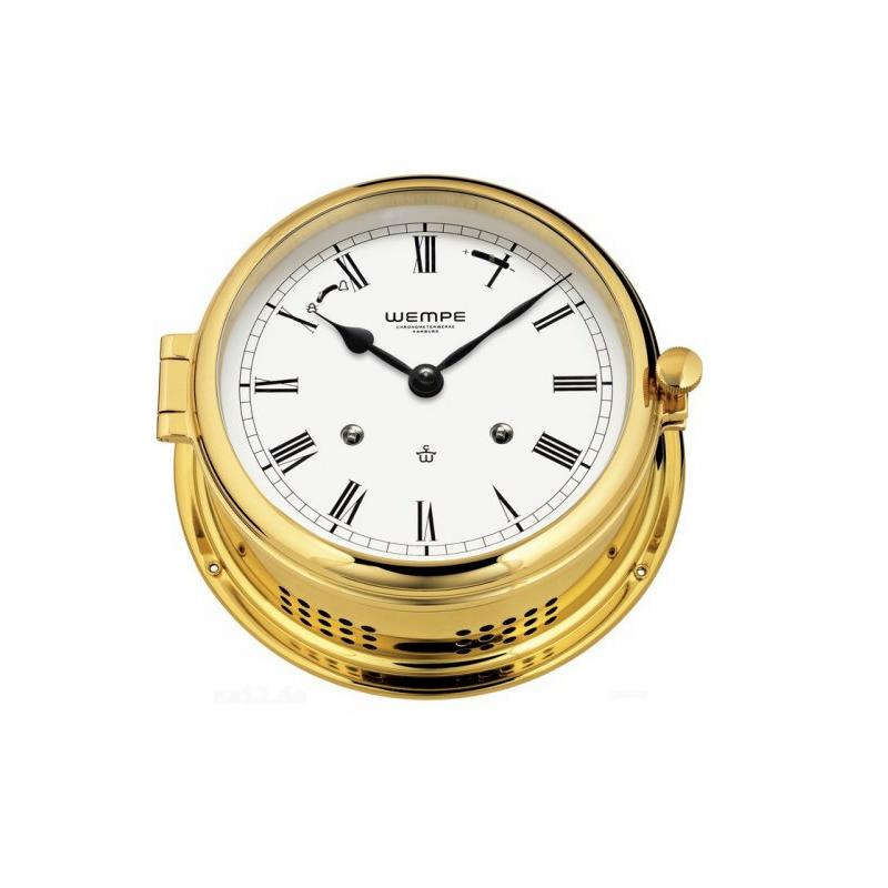 Wempe Admiral II Mechanical Striking Ships Clock - Brass 185mm
