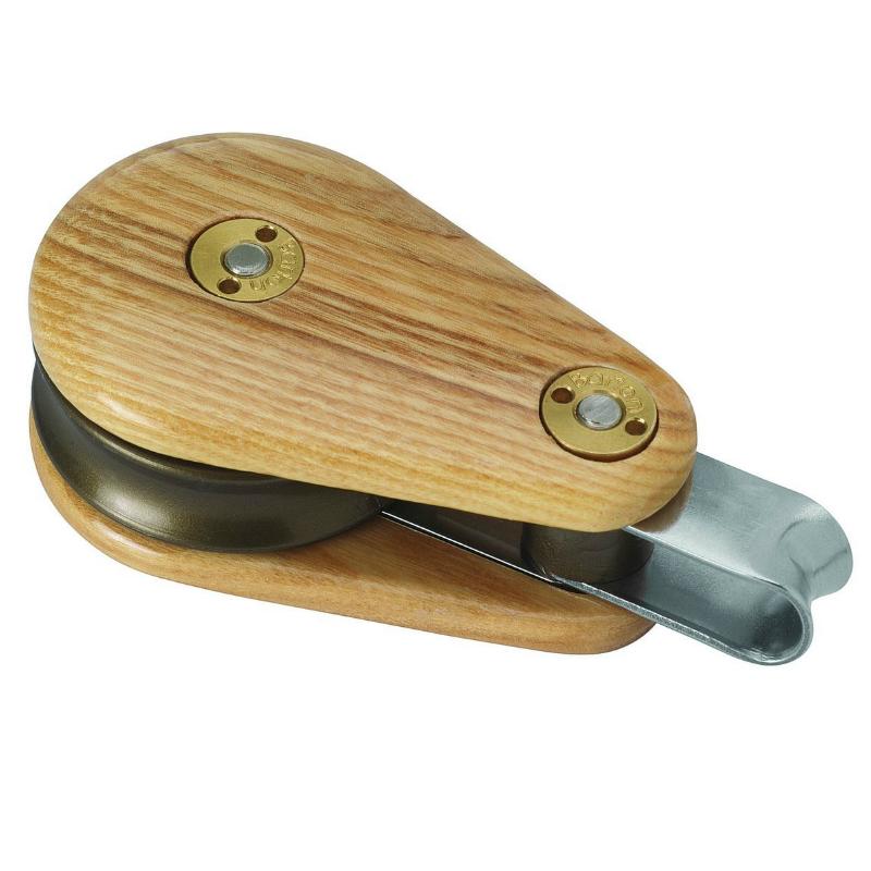 Barton Classic Wooden Block Single Fixed Eye 45 mm 50045 j160224