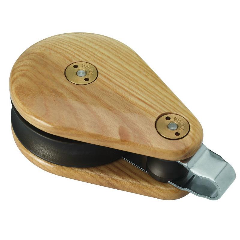 Barton Classic Wooden Block Single Fixed Eye 80 mm 50080 j160224