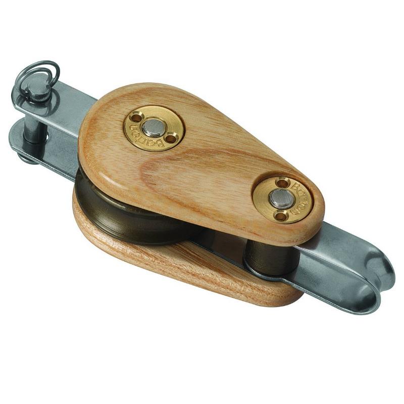 Barton Classic Wooden Block Single Fixed Eye Becket 60 mm 50260 j160224