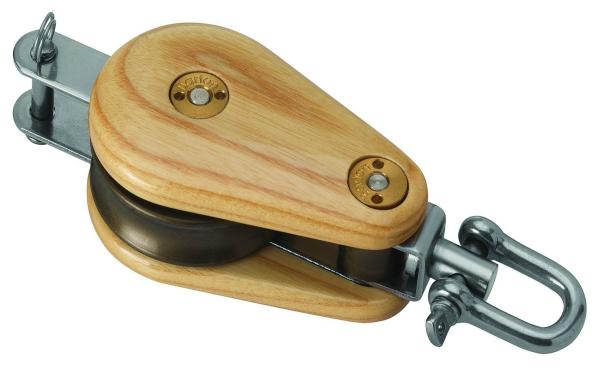Barton Classic Wooden Block Single Swivel Becket 30 mm 50430 j160224